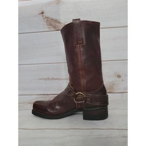 Frye | Shoes | Frye Harness Riding Cowboy Biker Motorcycle Square Toe ...